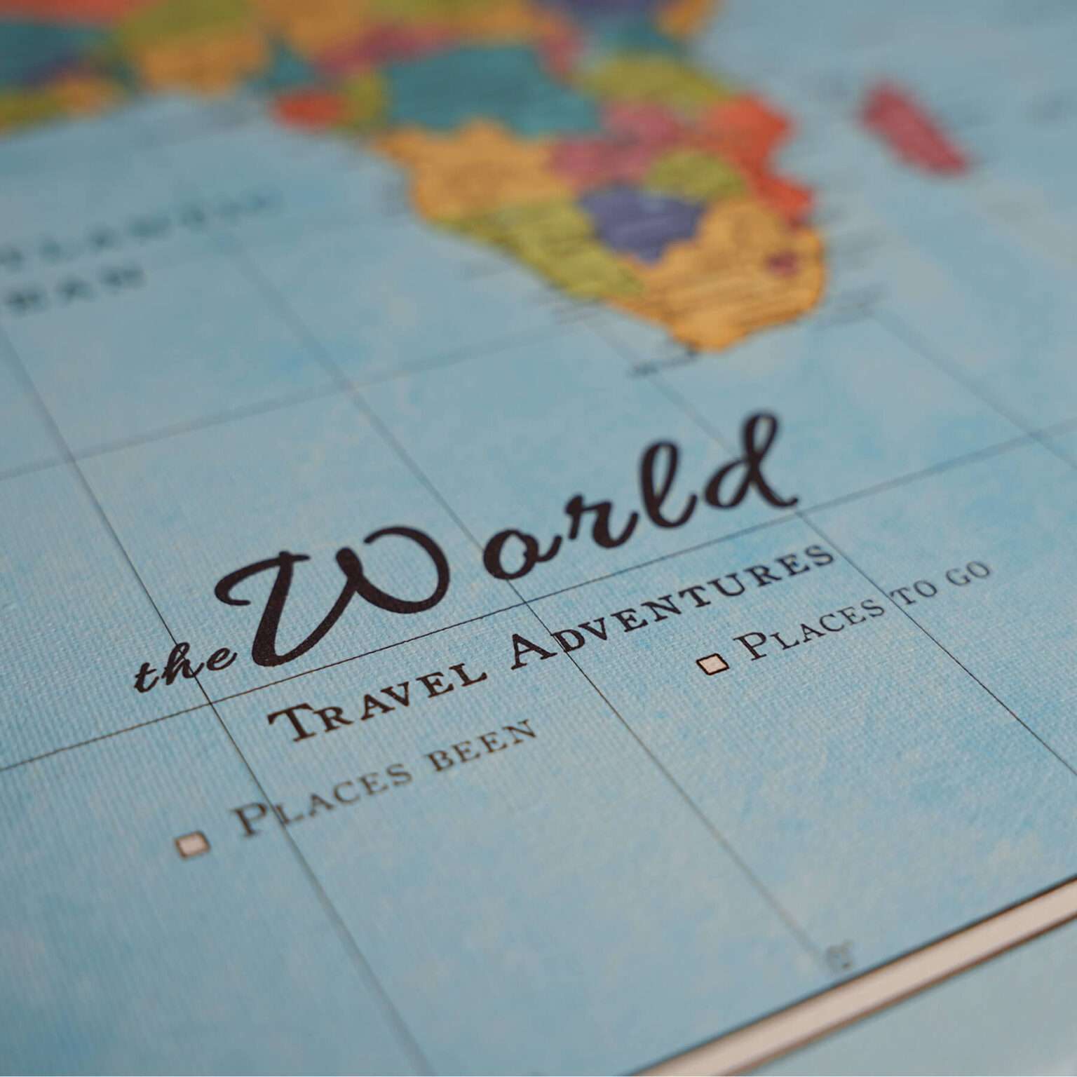 Mapa Korkowa Świata Azure Bay - Canvascale